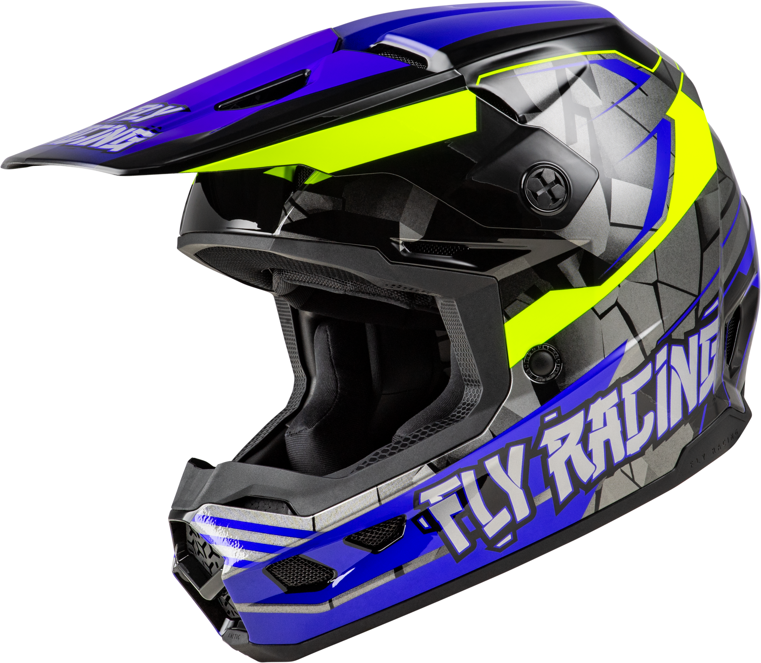Youth Kinetic Scorched Helmet Blue/Grey/Hi Vis Ys – SnyderPowersports.com